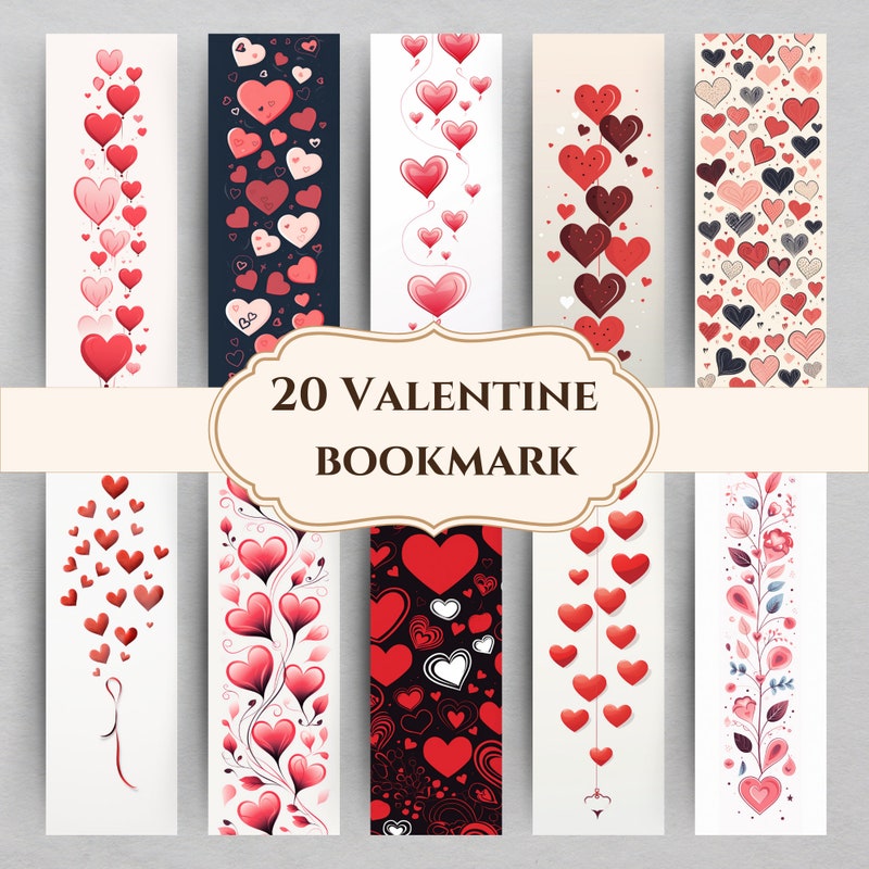 Valentine Bookmark - Etsy