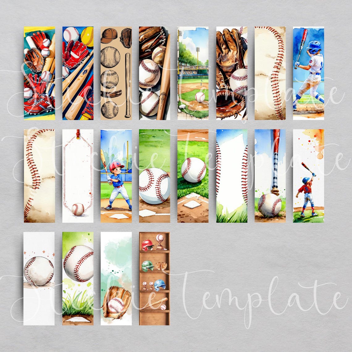 Baseball Bookmark Printable, Digital Baseball Bookmark, Book Lovers ...