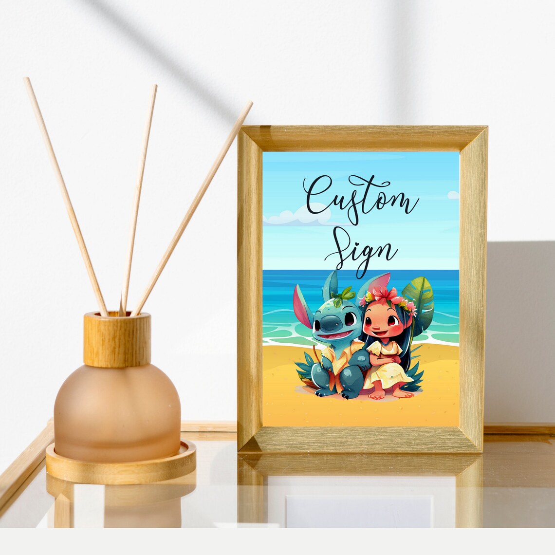 Stitch Custom Sign Stitch Table Sign Stitch Birthday Table - Etsy