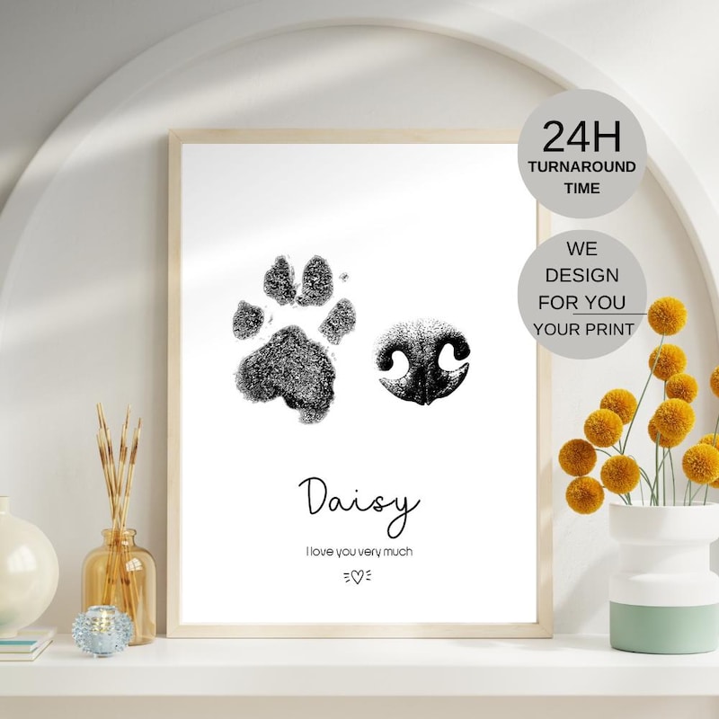 Dog Snout and Paw Print - Etsy