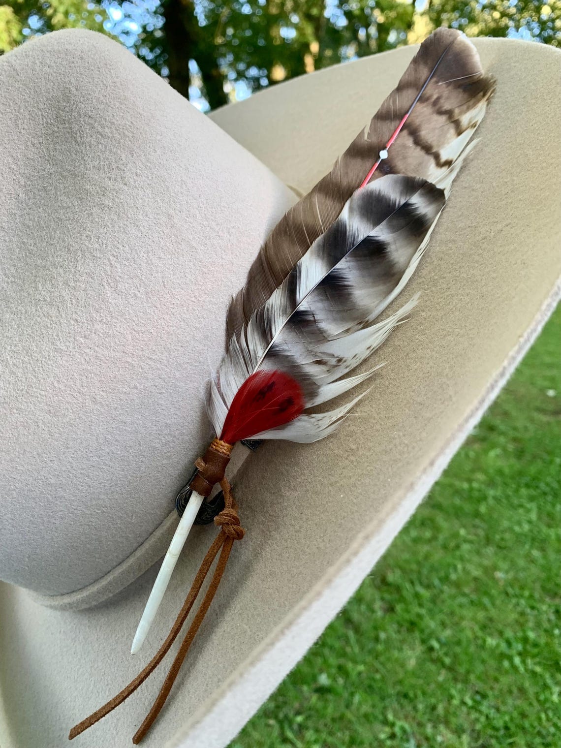 Hat Feather, Cowboy Hat Feather, Rugged Distressed Western Hat Feather ...