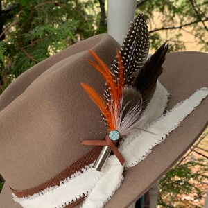 Hat Feather, Fedora Hat Feather, Hand Crafted Hat Feather, Hat ...