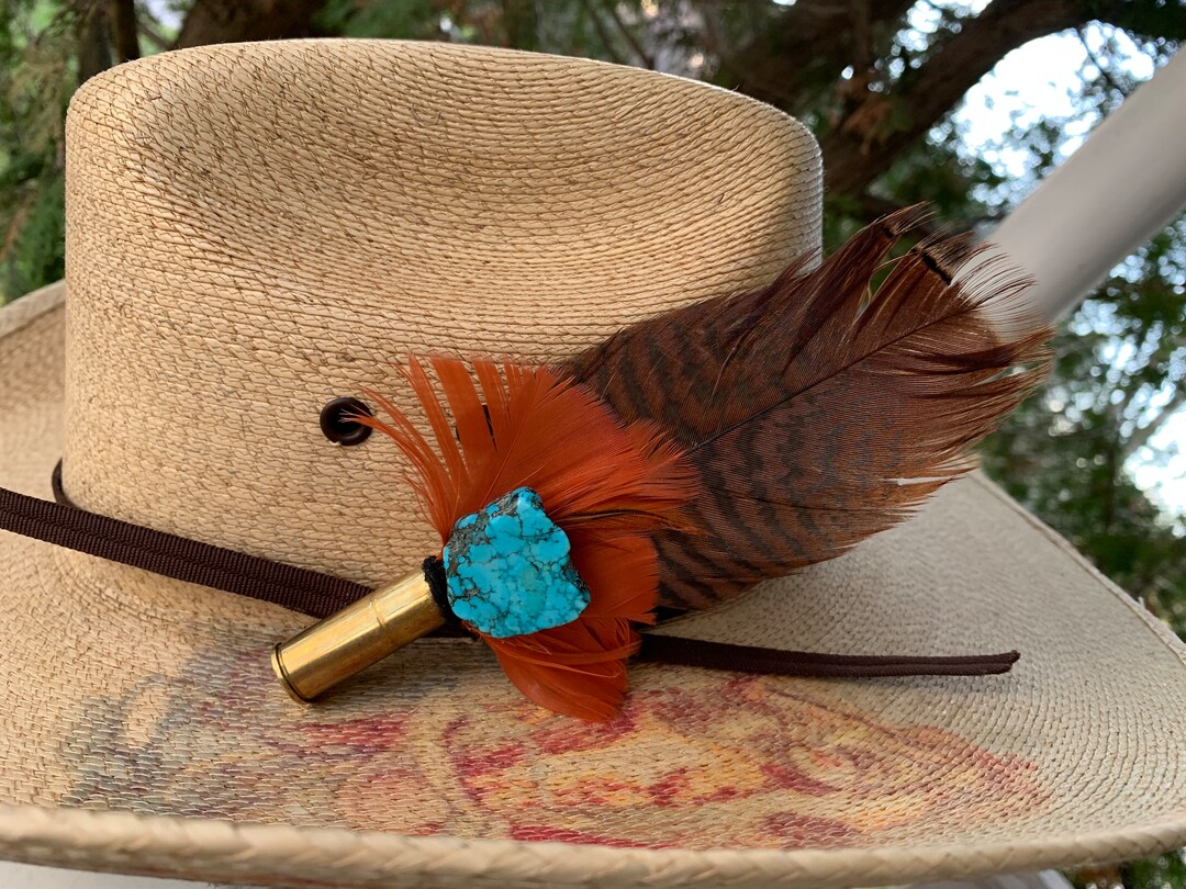 Hat Feather, Western Feather, Hand Crafted Hat Feather Embellishment ...