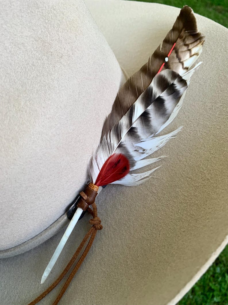 Hat Feather, Cowboy Hat Feather, Rugged Distressed Western Hat Feather ...