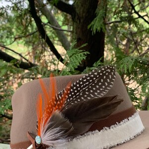 Hat Feather, Fedora Hat Feather, Hand Crafted Hat Feather, Hat ...