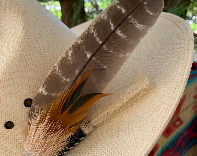 Cowboy Hat Feather, Natural Feather for Hat, Western Feather, Hand ...