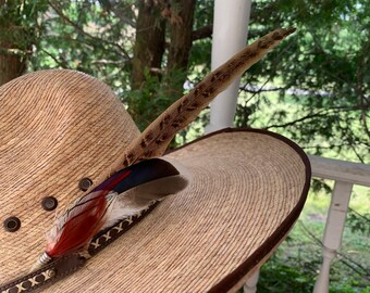 Hat Feather, Cowboy Hat Feather, Western Feather, Hand Crafted Hat ...