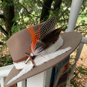 Hat Feather, Fedora Hat Feather, Hand Crafted Hat Feather, Hat ...