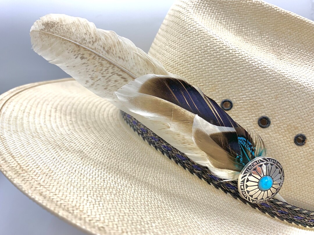 Cowboy Hat Feather, Natural Feather for Hat, Western Feather, Hand ...