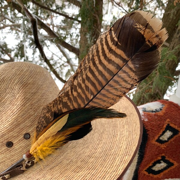 Turkey Feather Cowboy Hat - Etsy