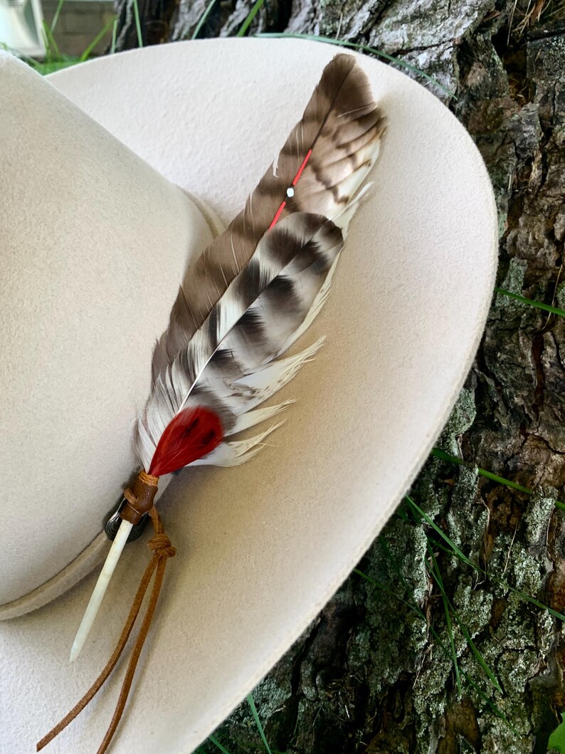 Hat Feather, Cowboy Hat Feather, Rugged Distressed Western Hat Feather ...