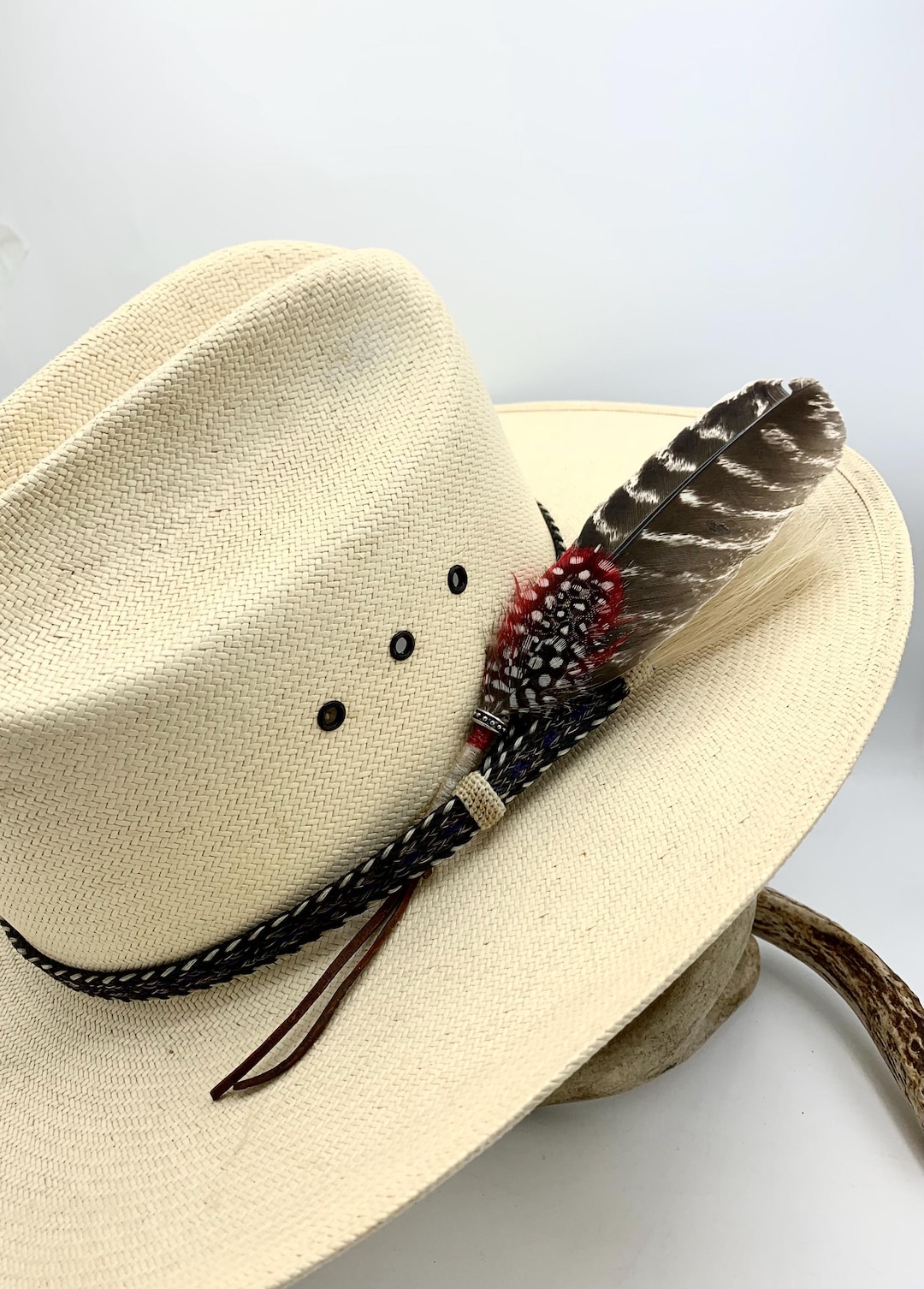 Hat Feather, Cowboy Hat Feather, Western Feather, Hand Crafted Hat ...