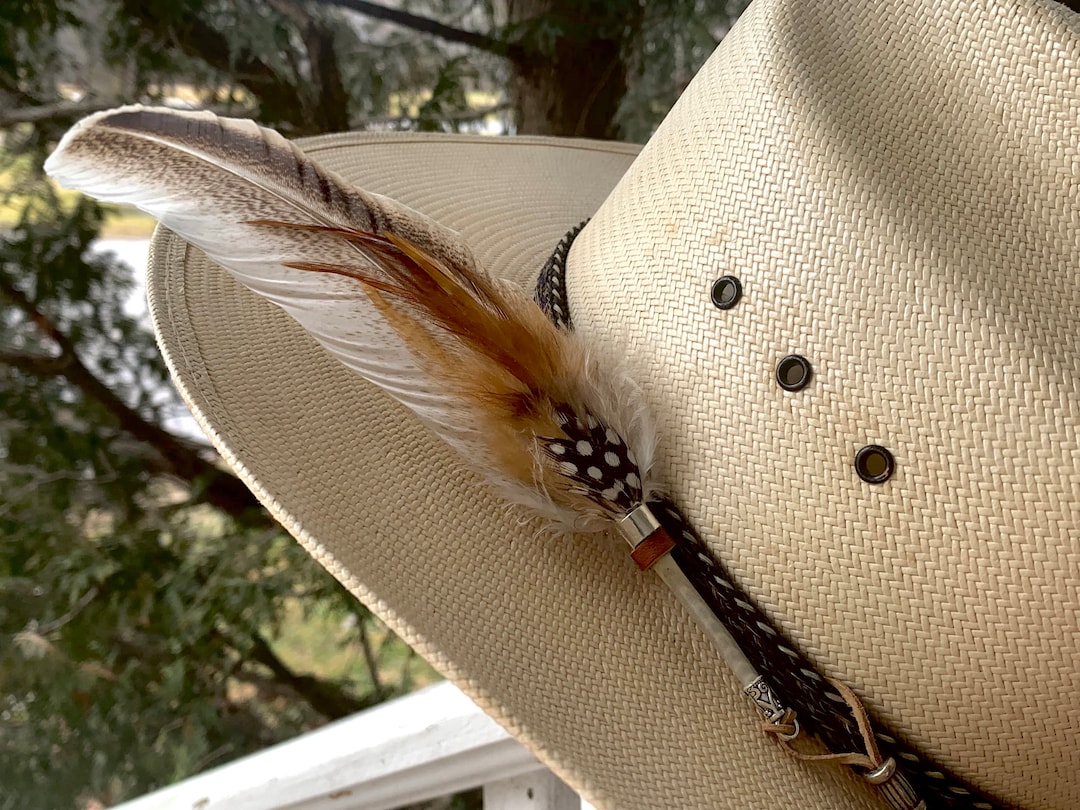 Wind String Cowboy Hat Feather, Hat Feather, Western Feather, Hand ...