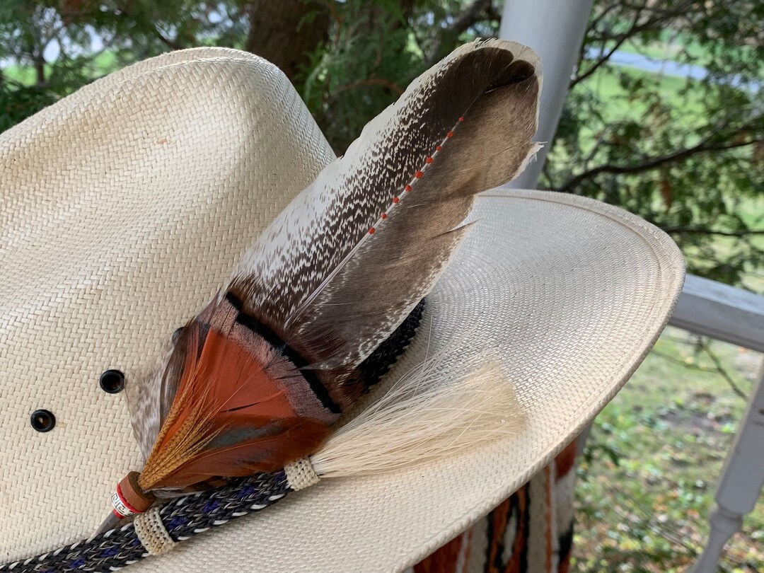 Cowboy Hat Feather Hat Feather Natural Hat Feather Western - Etsy