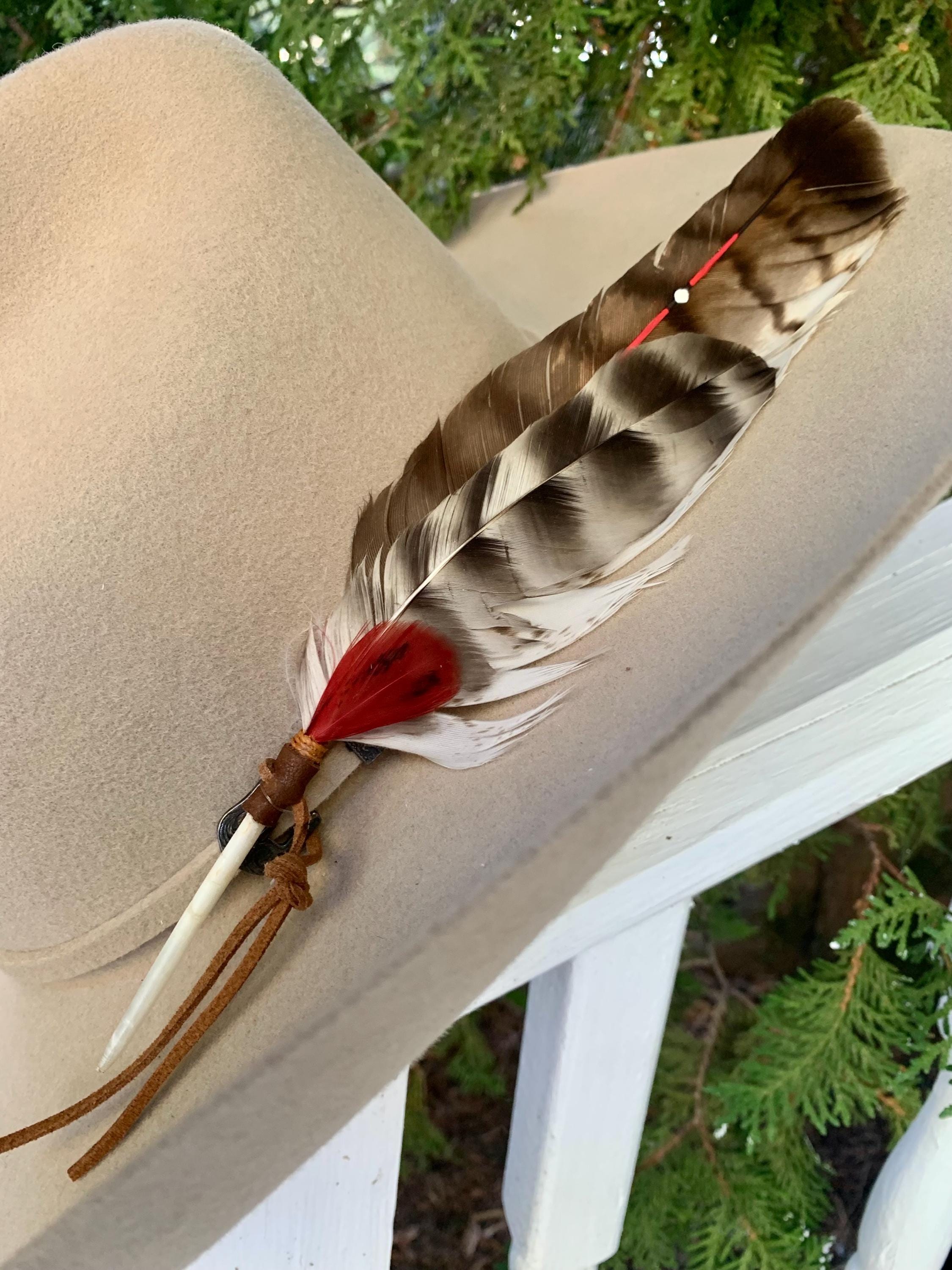 Hat Feather, Cowboy Hat Feather, Rugged Distressed Western Hat Feather ...