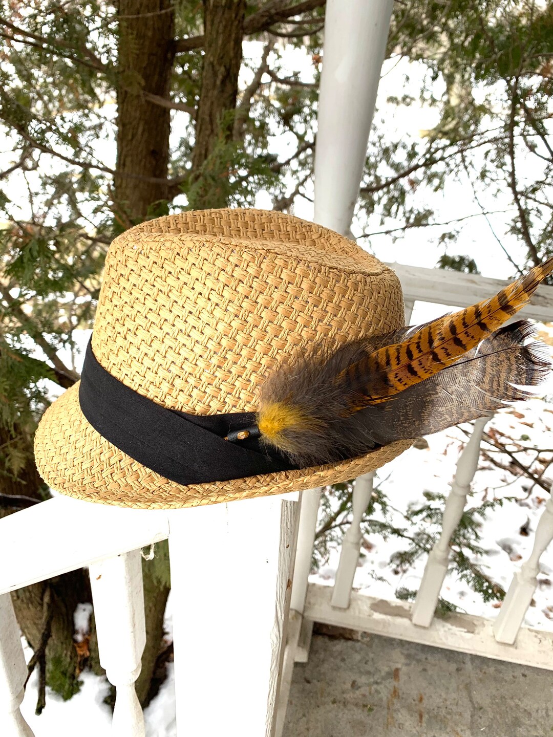 Fedora Hat Feather Natural Feather Hat Embellishment Fedora - Etsy