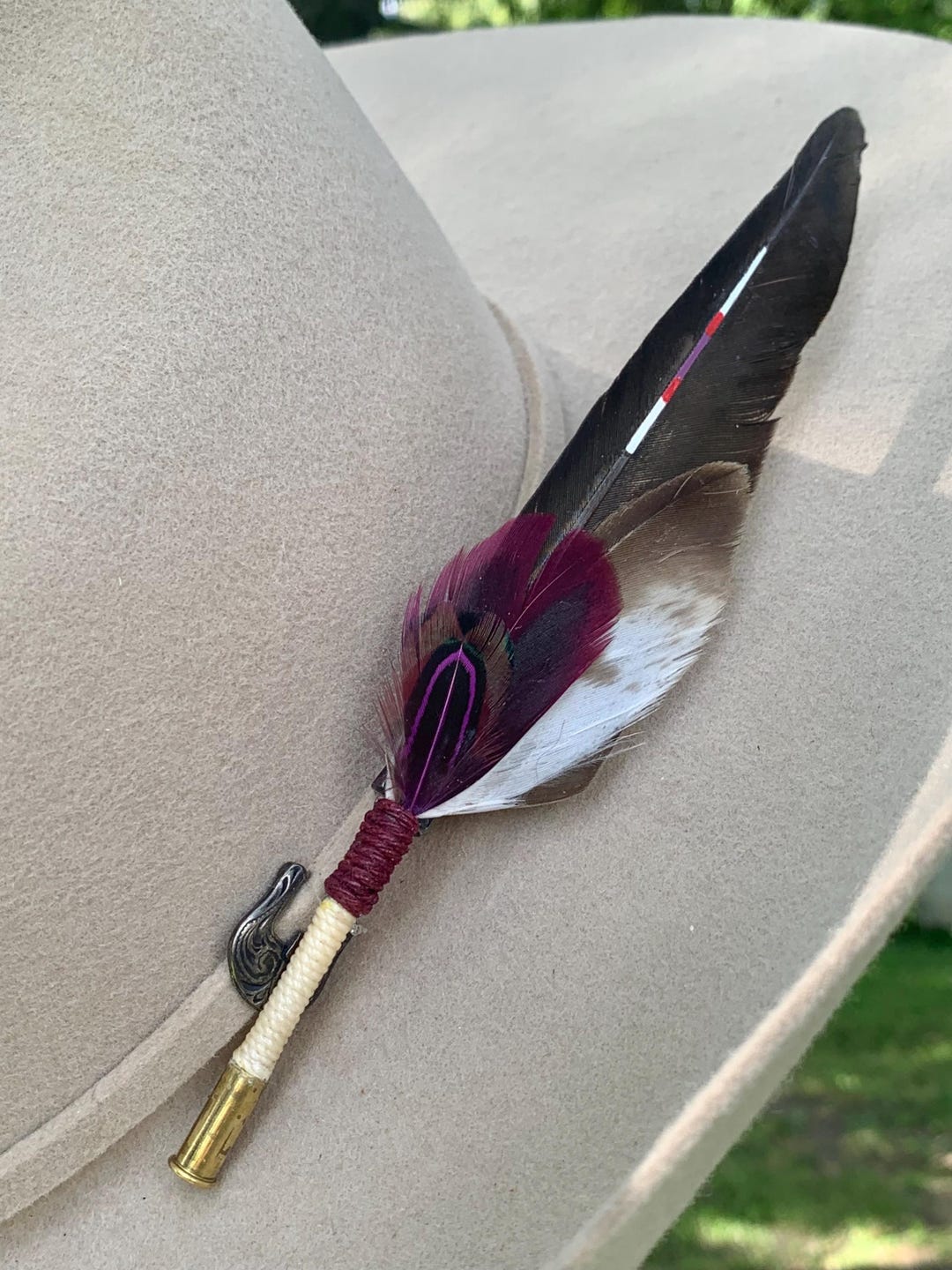 Hat Feather, Western Feather, Hand Crafted Hat Feather, Cowboy Hat ...