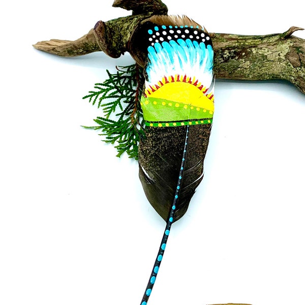 Hand Painted Feather - Etsy