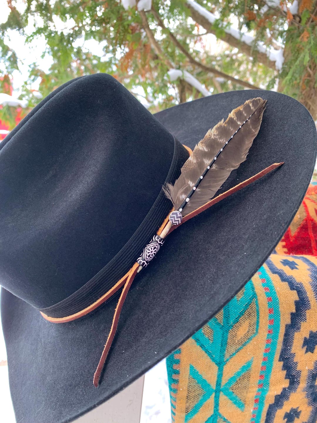Hat Feather, Cowboy Hat Feather, Hand Crafted Hat Feather Embellishment ...