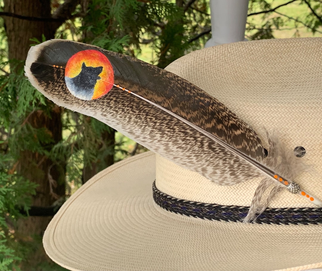 Cowboy Hat Feather, Hat Feather, Western Feather, Hand Crafted Hat ...