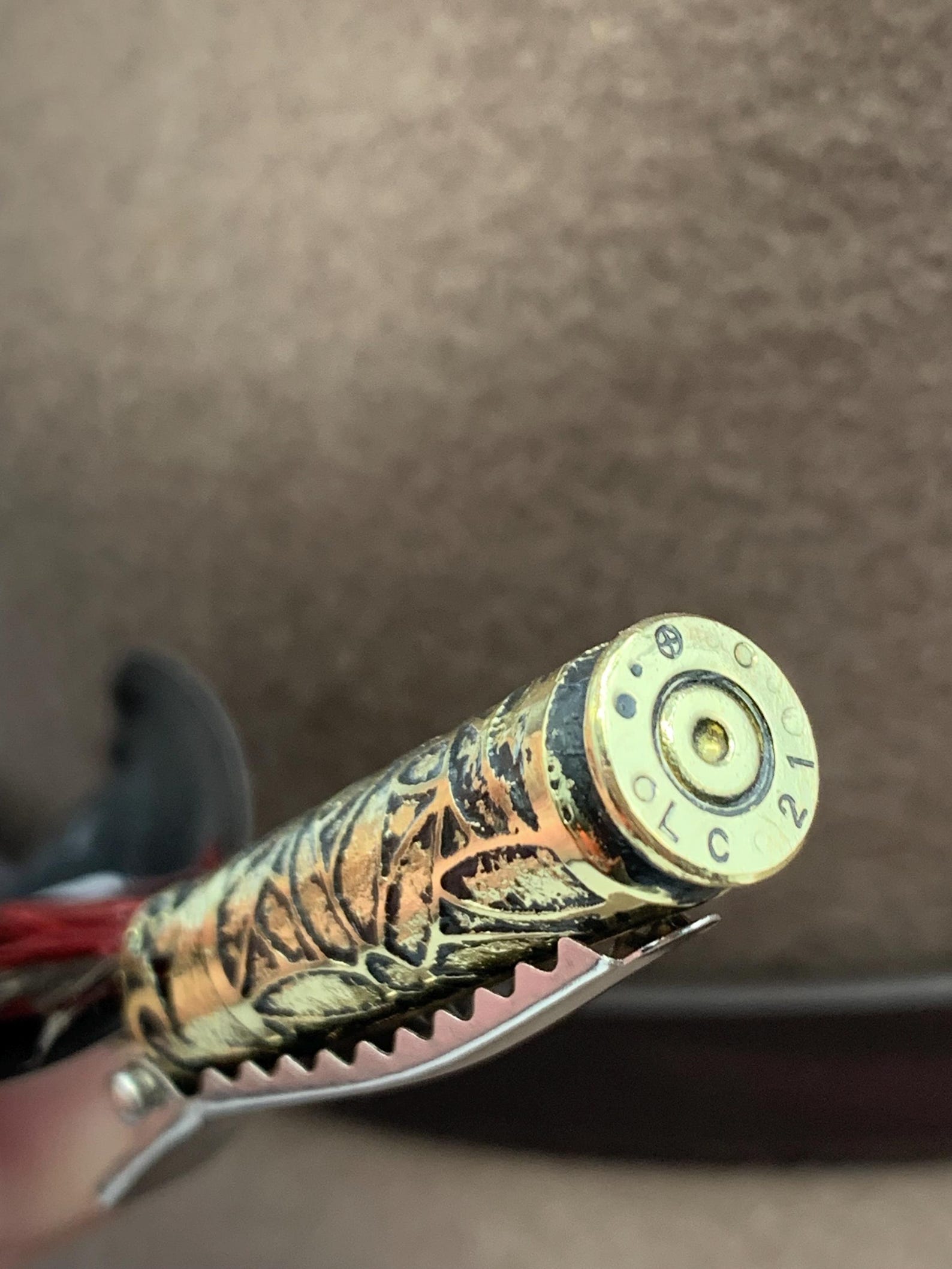 Bright Bold Hand Etched Brass Shell Hat Feather Clip - Etsy