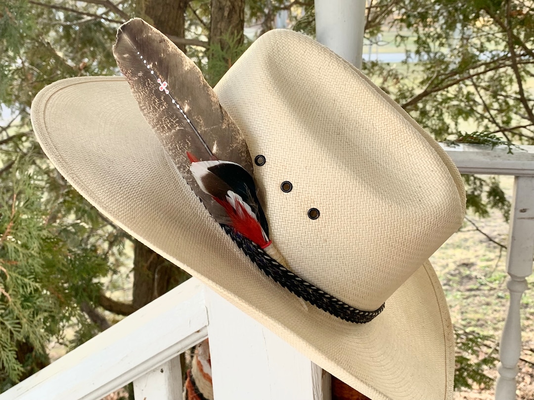 Cowboy Hat Feather, Hat Feather, Western Feather, Hand Crafted Hat ...