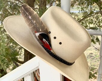 Hat Feather, Cowboy Hat Feather, Western Feather, Hand Crafted Hat ...
