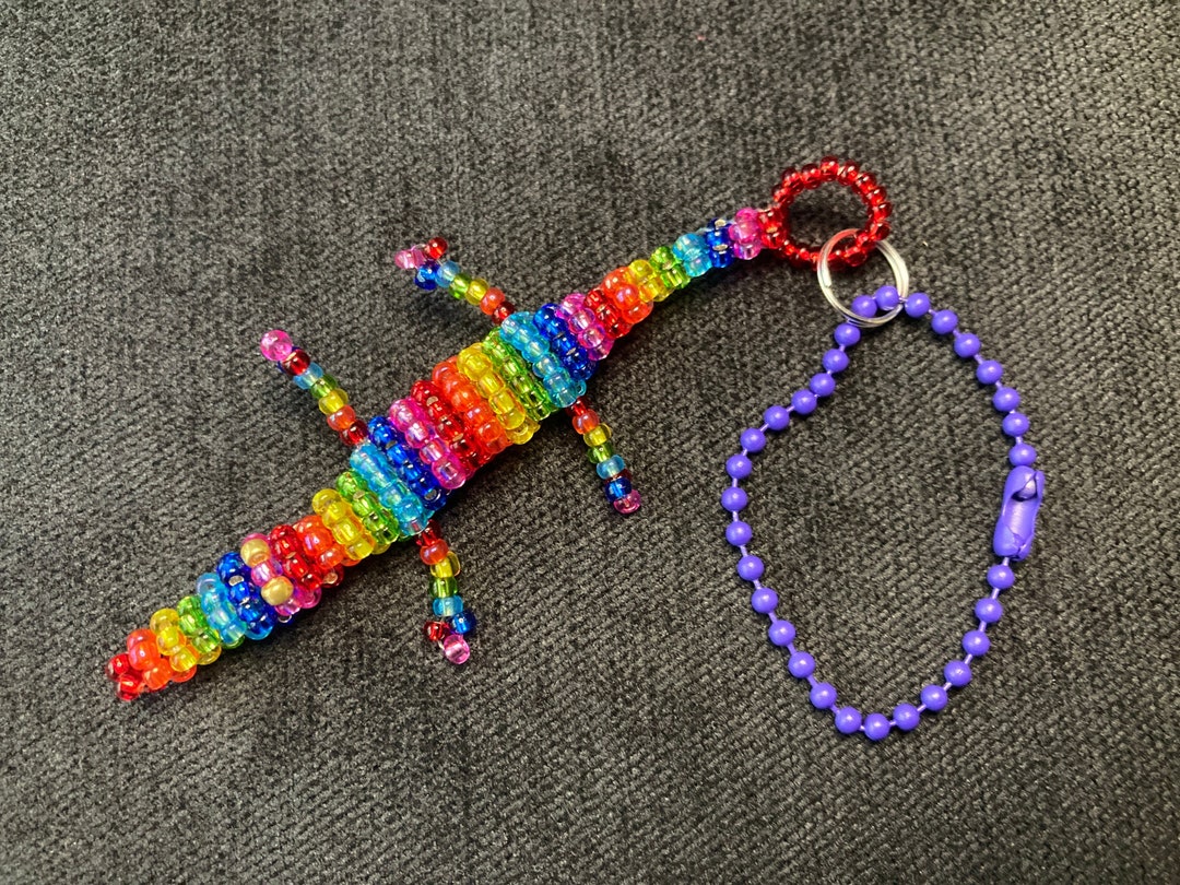 Rainbow Bead Alligator Keychain, Rainbow Christmas Tree Ornament ...