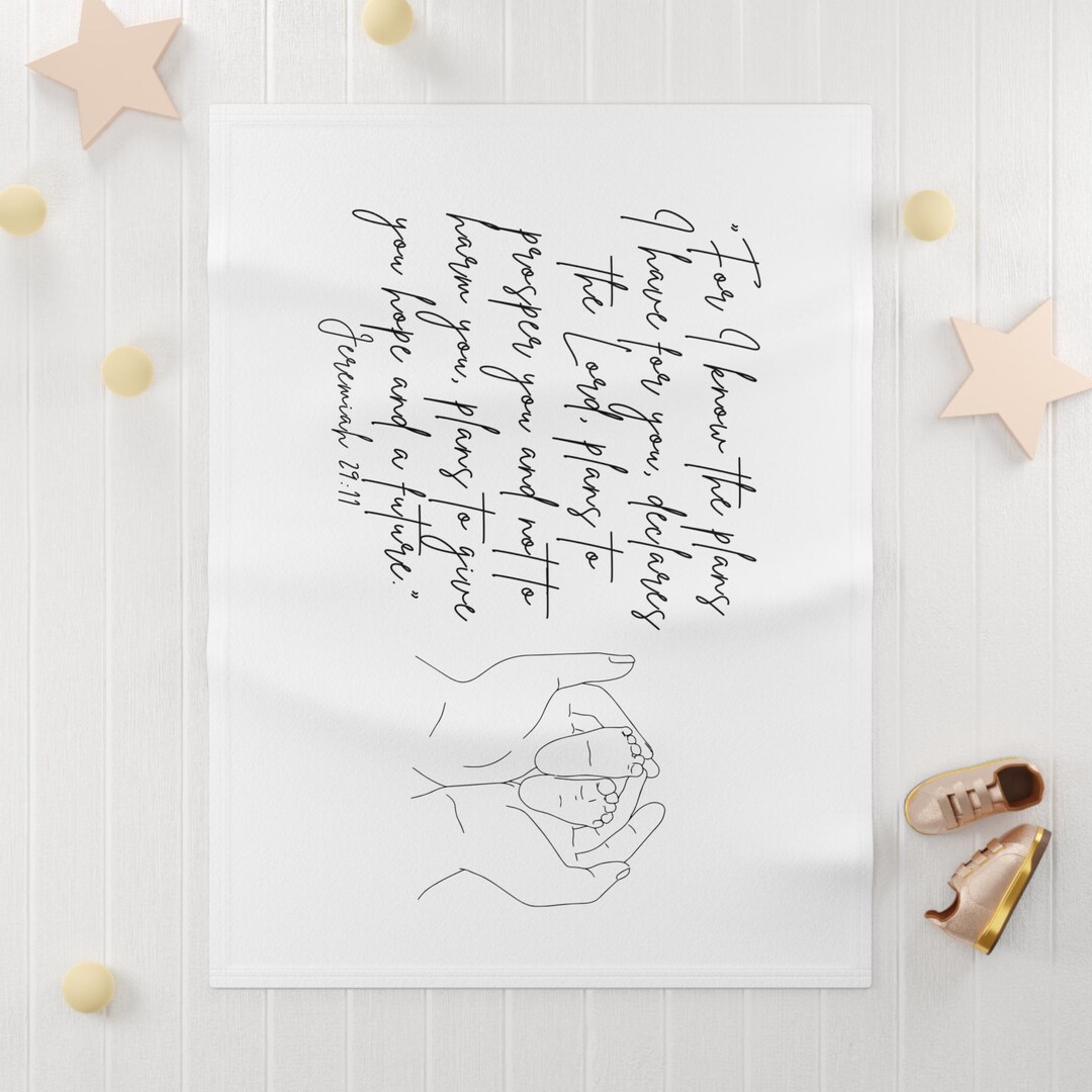 Scripture Baby Blanket, Christian Baby Blanket, Jeremiah 29:11, Soft ...