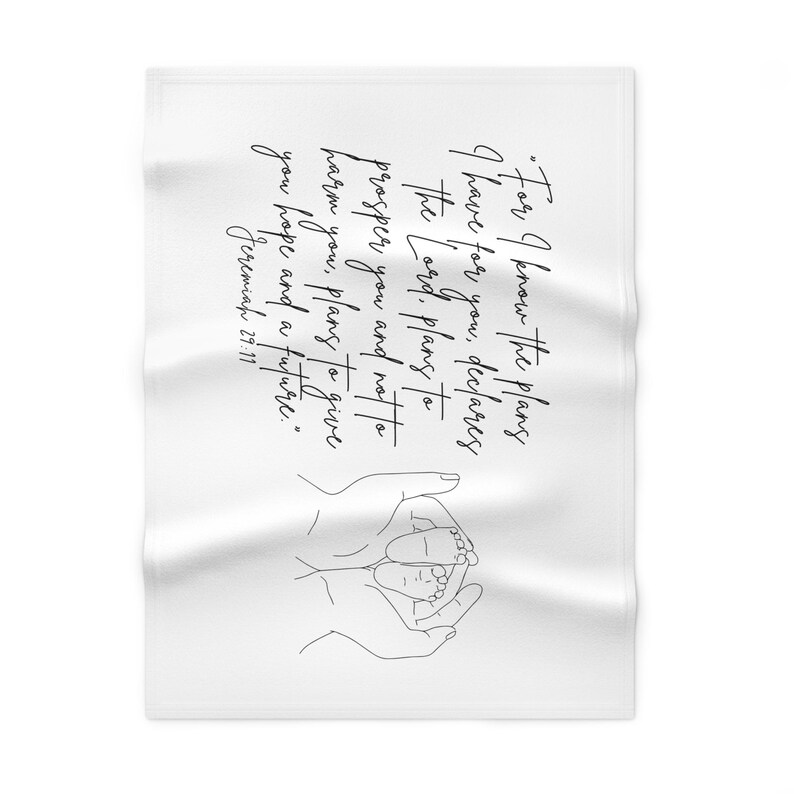 Scripture Baby Blanket, Christian Baby Blanket, Jeremiah 29:11, Soft ...
