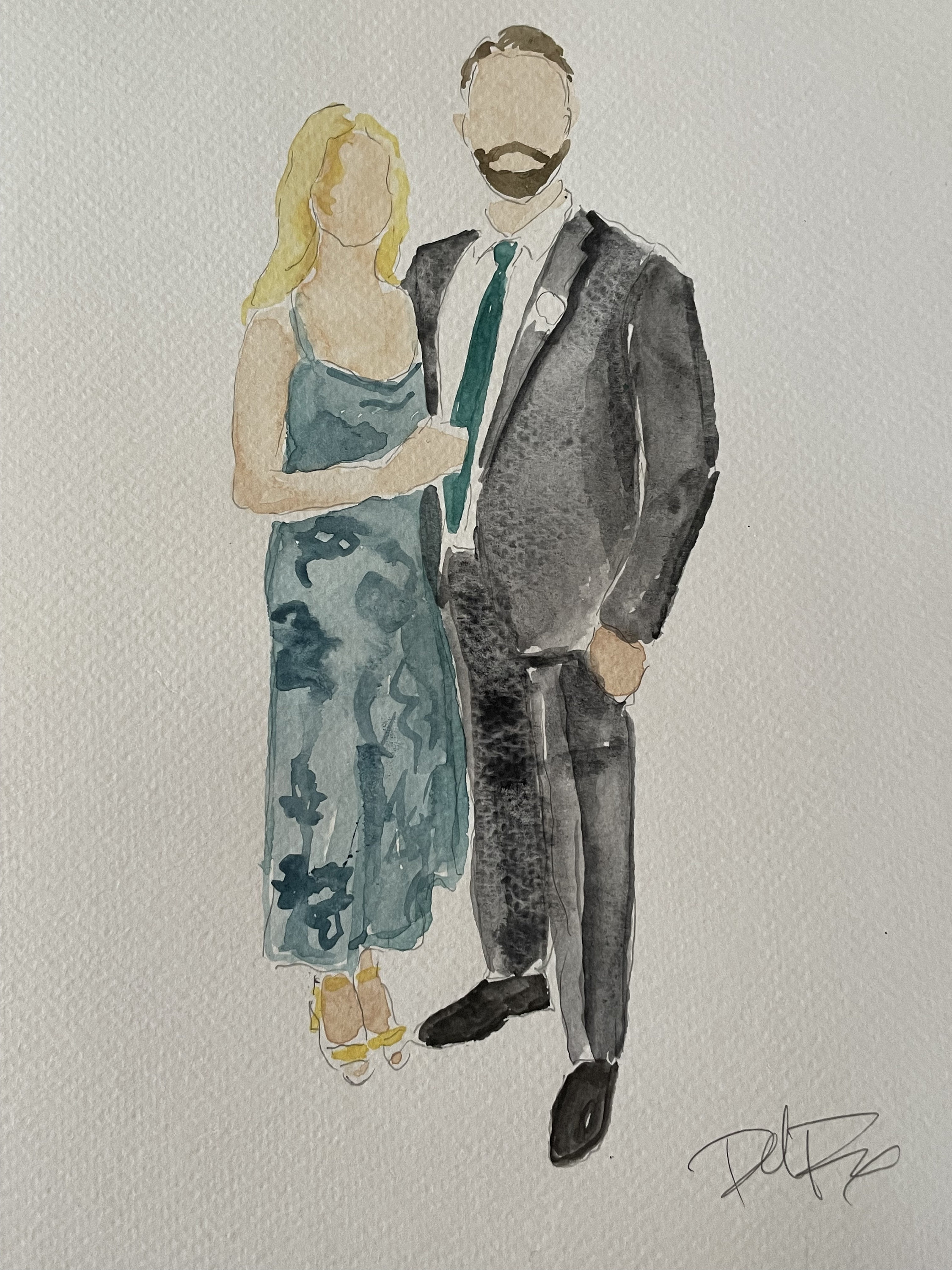 Live Watercolor Wedding Guest Illustrations - Etsy