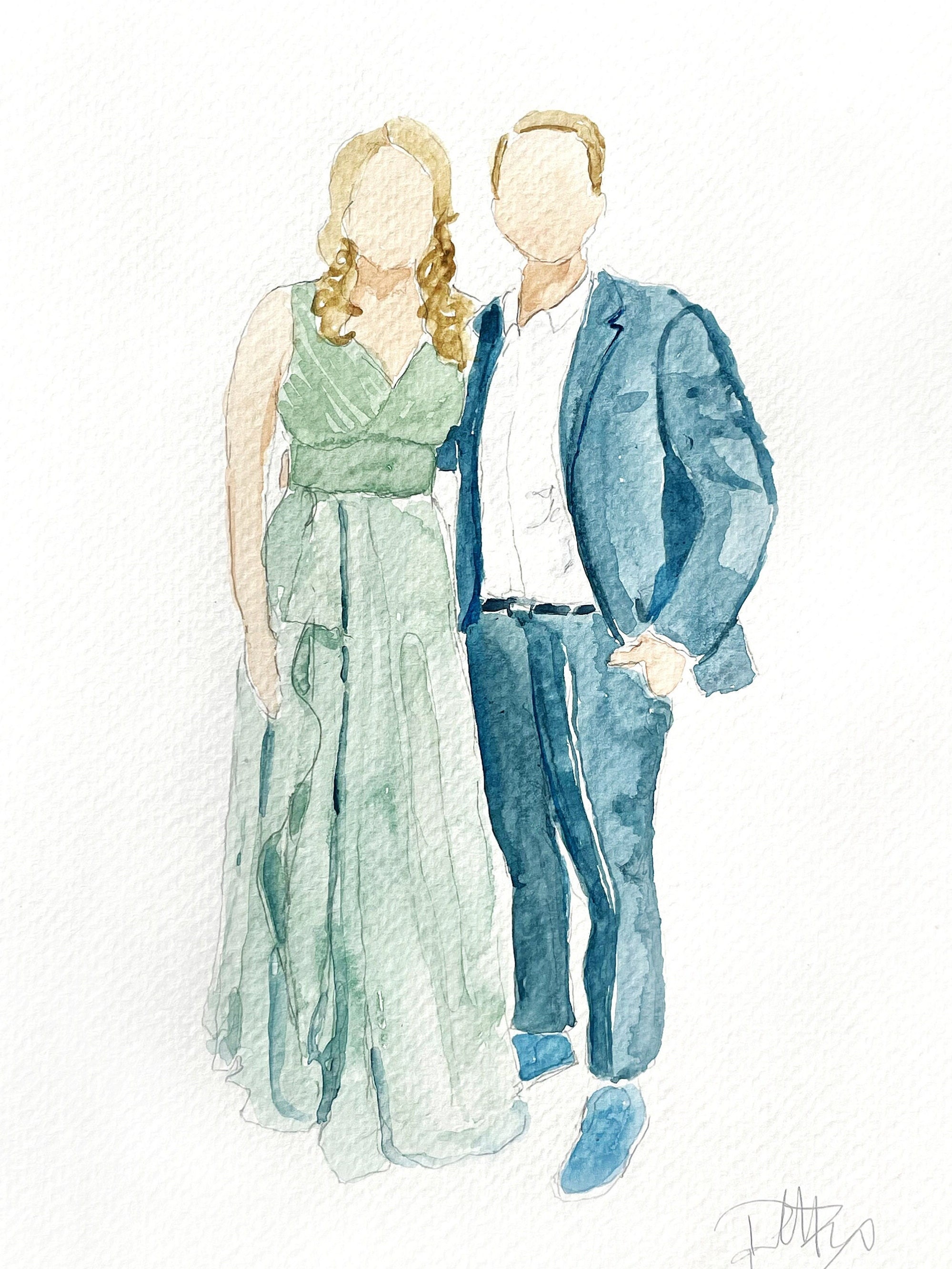 Live Watercolor Wedding Guest Illustrations - Etsy