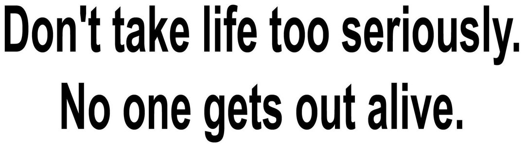 Don't Take Life Too Seriously Bumper Sticker - Etsy