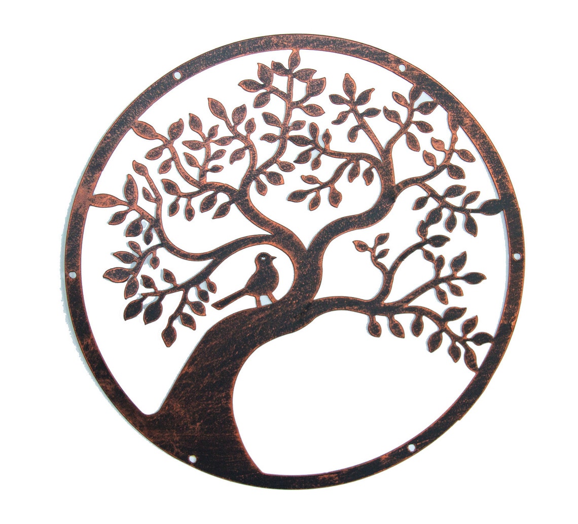 Laser Cut Steel Oak Tree Metal Art - Etsy