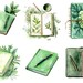 Watercolor Green Planner Clipart, Png Bundle, Clip Art, Book ...