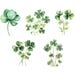 Watercolor Clover Clipart Bundle, Clover Png, Shamrock Clip Art, Four ...