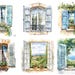 Watercolor French Style Window Clipart, Png Bundle, Clip Art ...