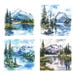 Watercolor Alaska Clipart Bundle, Alaska Png, Alaska Landscape Clip Art ...