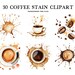 Watercolor Coffee Stain Clipart Bundle, Coffee Stain Png, Coffee ...