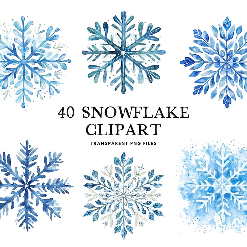 Snowflake Watercolor - Etsy