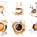 Watercolor Coffee Stain Clipart Bundle, Coffee Stain Png, Coffee ...