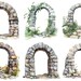 Watercolor Stone Arch Clipart, Png Bundle, Clip Art, Archway ...