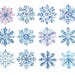 Watercolor Snowflake Clipart Bundle, Snowflake Png, Winter Clip Art ...