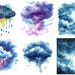 Watercolor Storm Clipart, Png Bundle, Stormy Clip Art, Landscape ...