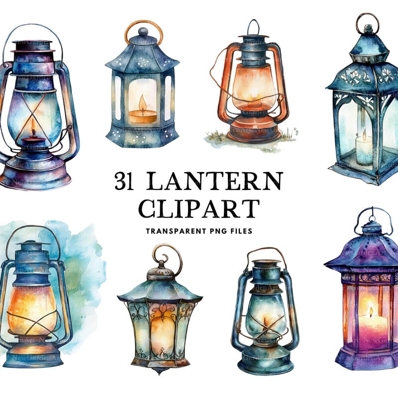 Antique Lantern Clipart - Etsy