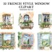 Watercolor French Style Window Clipart, Png Bundle, Clip Art ...