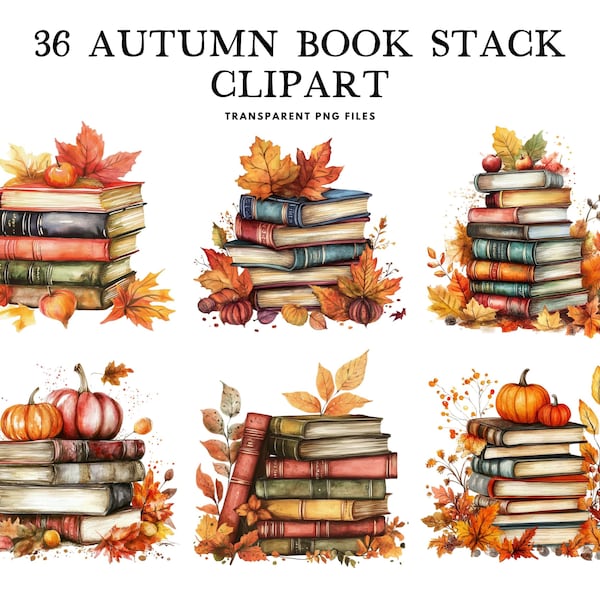Fall Book Stack - Etsy