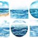 Watercolor Ocean Clipart, Png Bundle, Sea Clip Art, Landscape ...