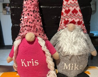 San Valentine's Custom Gnomes for Decor Pink Gnomes, Custom Gifts for Valentines Day - Etsy