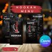 Hookah Bar Menu Card, Editable Canva Price List Template for Your ...
